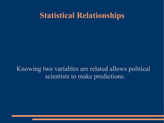 Statistical Relationships | PPT
