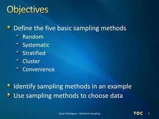 Statistical sampling | PPTX