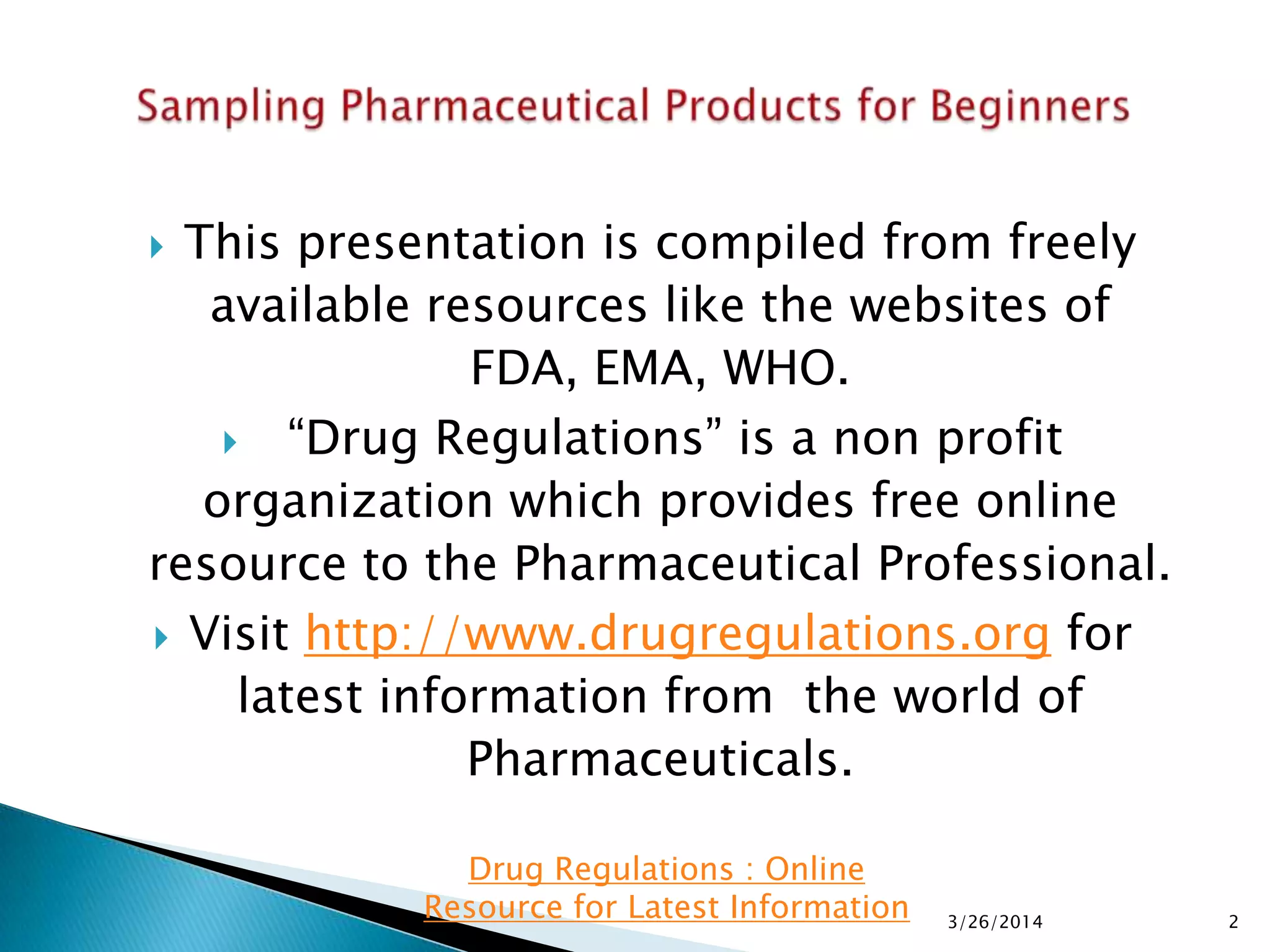 Sampling of pharmaceuticals | PPTX