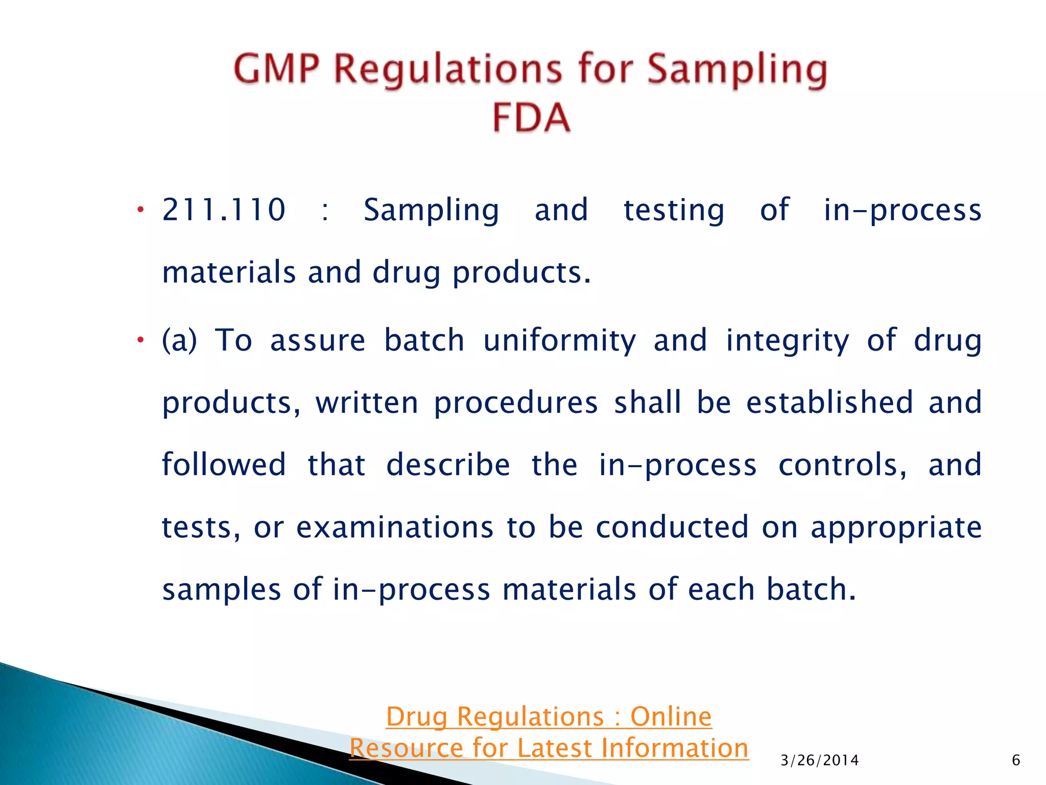 Sampling of pharmaceuticals | PPTX