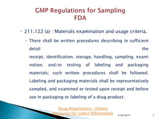 Sampling of pharmaceuticals | PPTX
