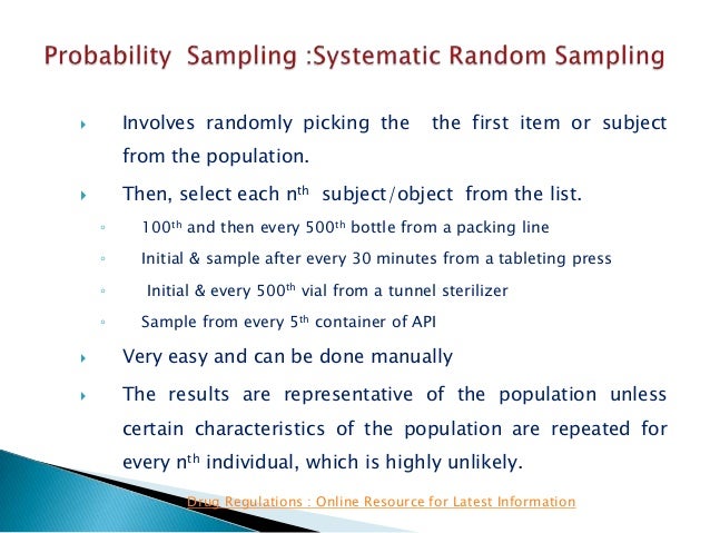 Sampling of pharmaceuticals