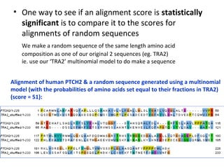 Statistical significance of alignments | PPT