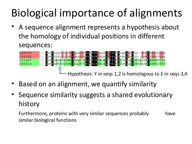 Statistical significance of alignments