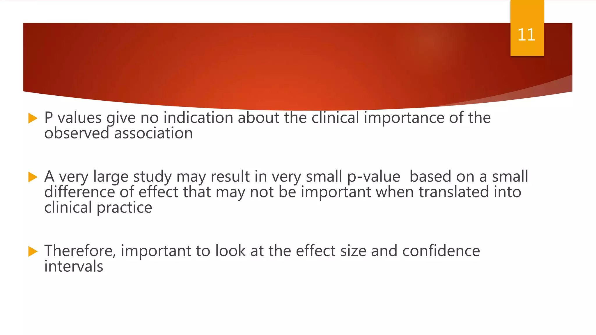 Statistical significance vs Clinical significance | PPTX