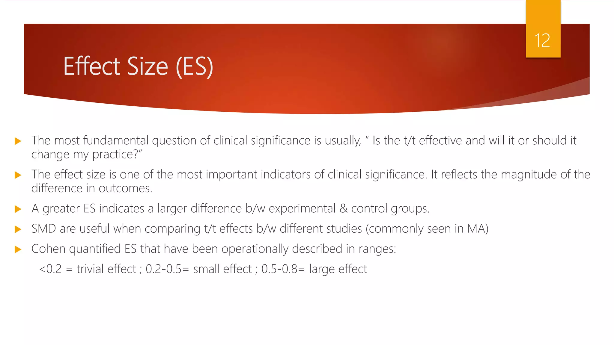 Statistical significance vs Clinical significance | PPTX
