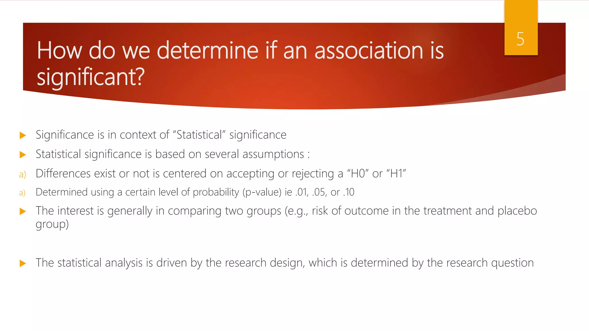 Statistical significance vs Clinical significance | PPTX