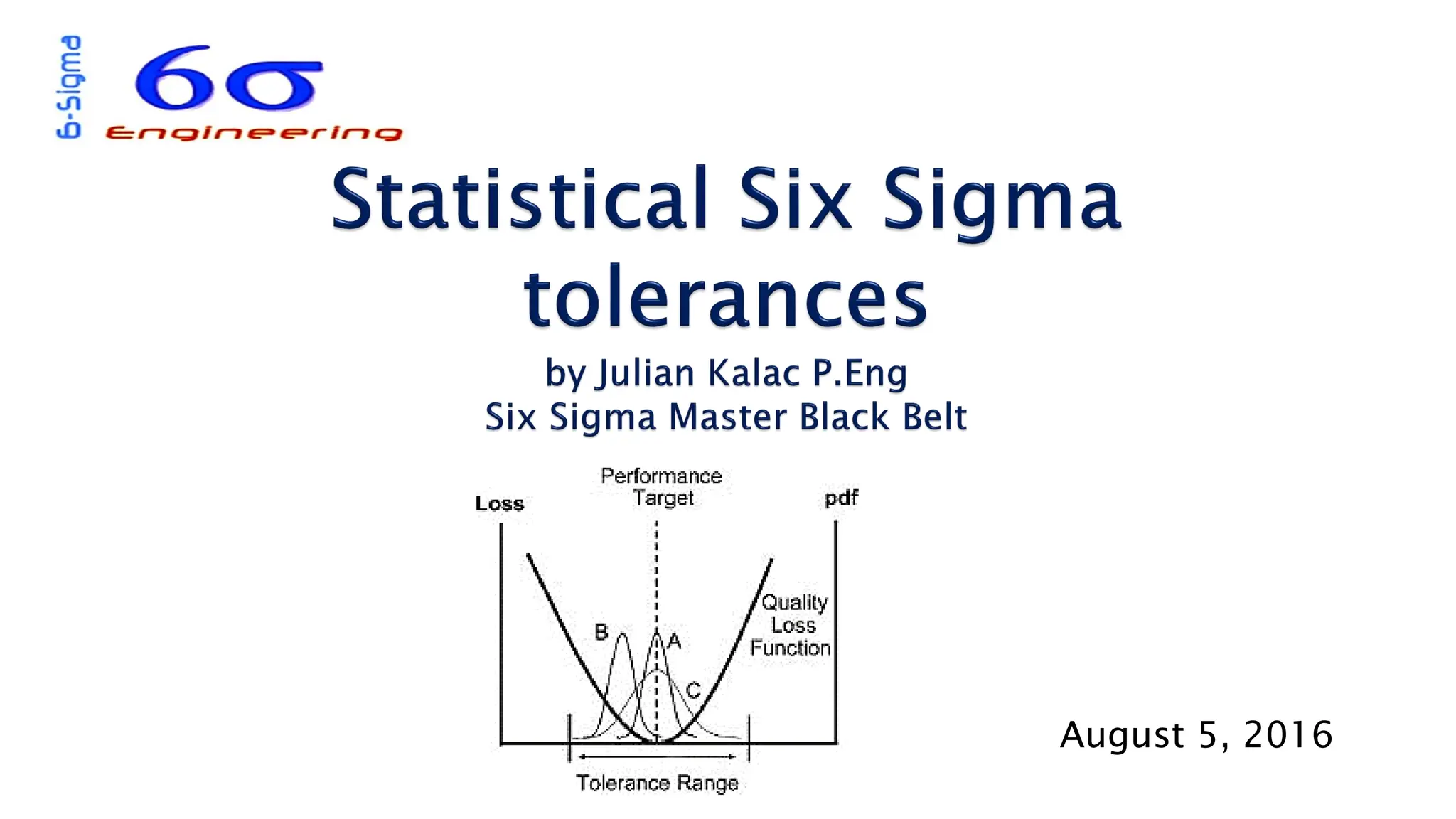 Design tolerances using Six Sigma Statistical tolerances | PDF