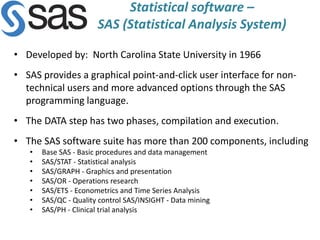 Statistical software | PPTX