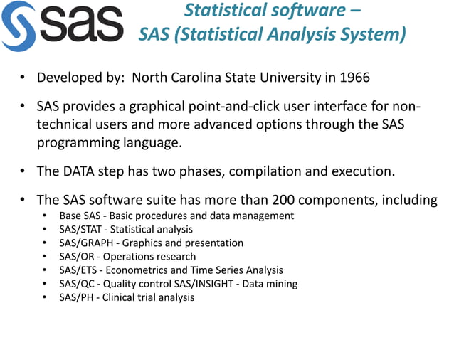 Statistical software | PPTX