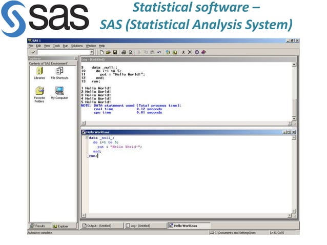 Statistical software | PPTX