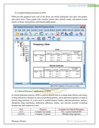 STATISTICAL SOFTWARE, SPSS, SAS, Epi Info | PDF