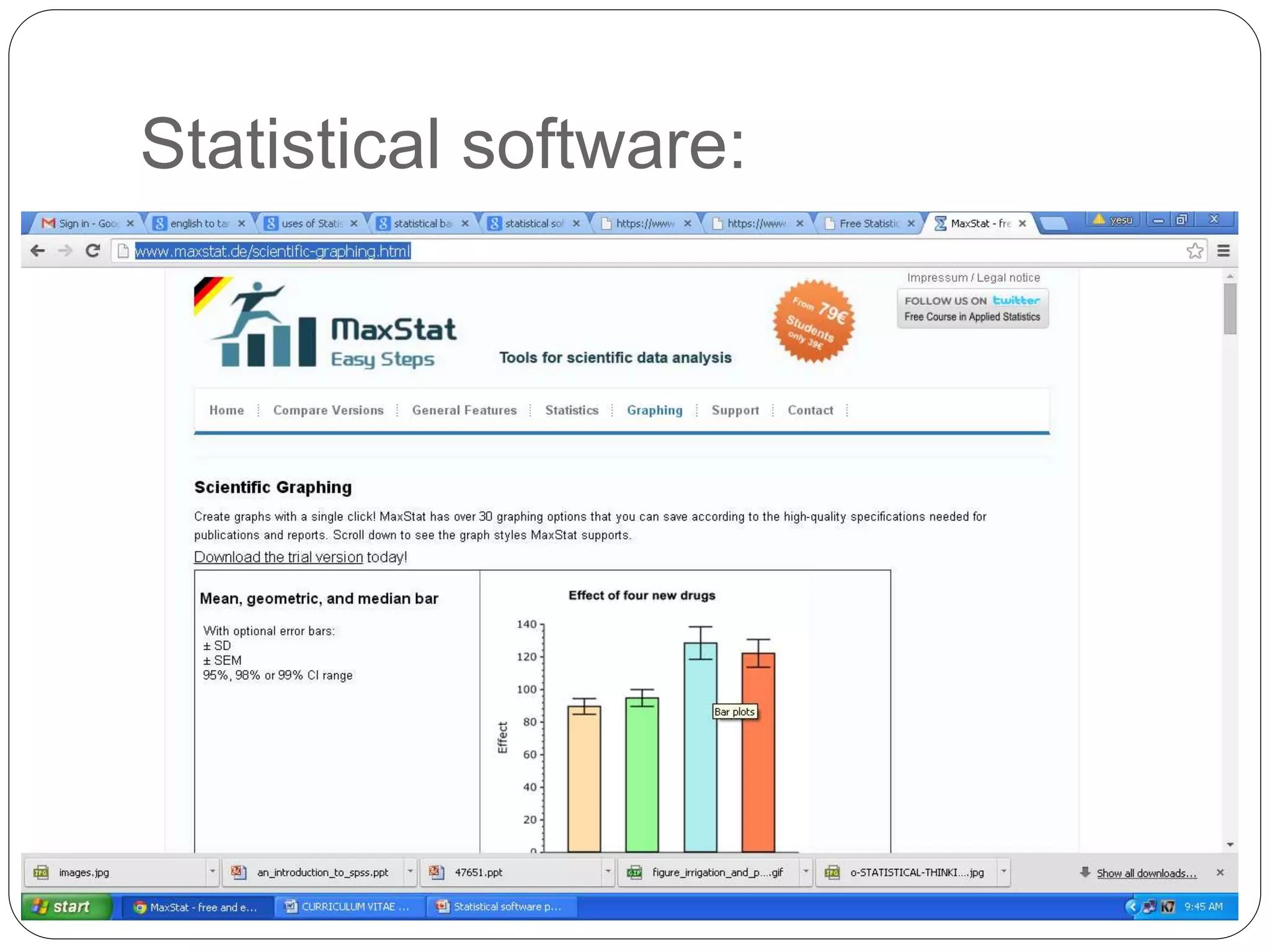 Statistical software packages | PPTX