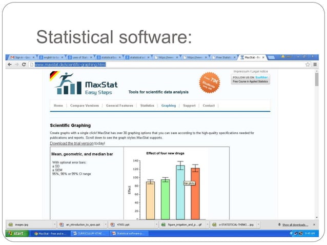 Statistical software packages | PPTX | Technology & Computing