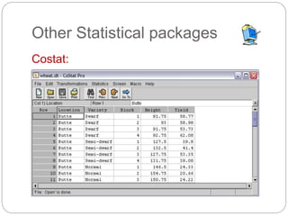 Statistical software packages | PPTX