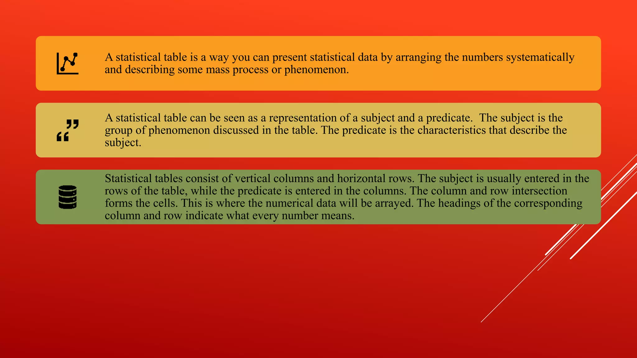 Statistical table | PPTX