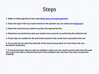 Statistical tests | PPTX