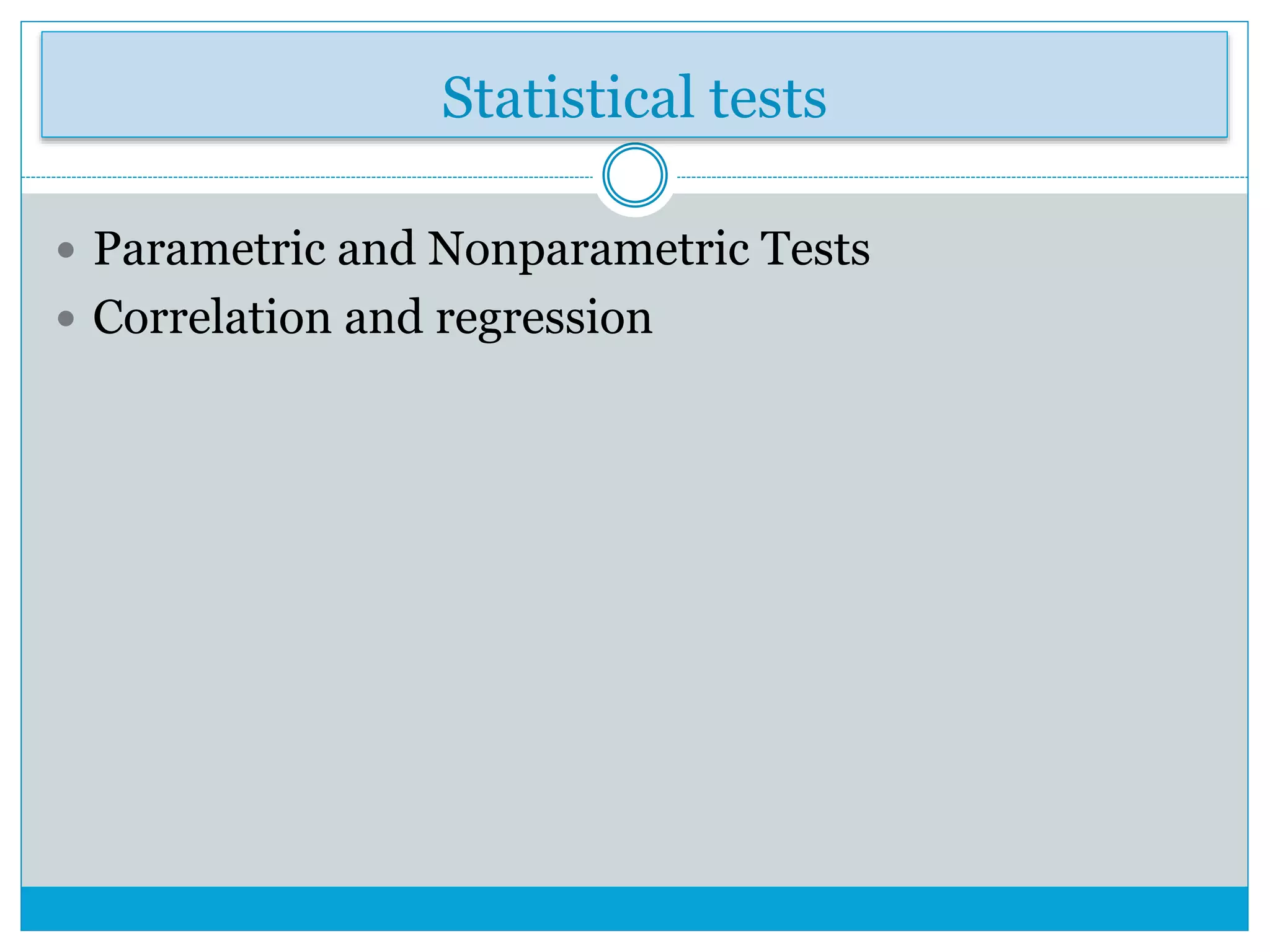 Statistical tests | PPTX