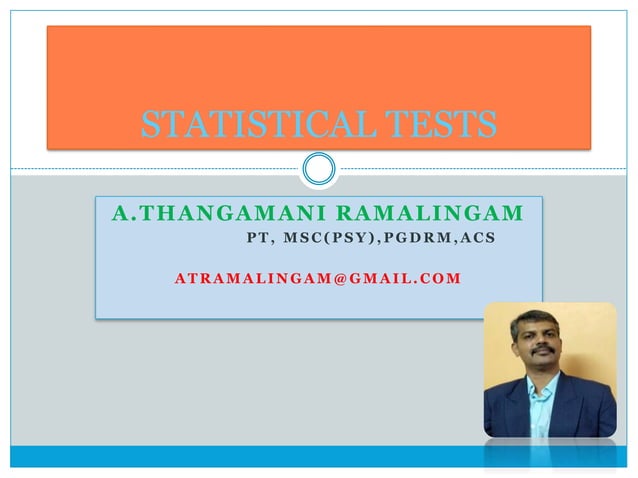 Statistical tests | PPTX