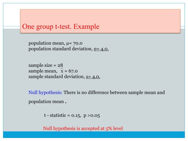 Statistical tests | PPTX