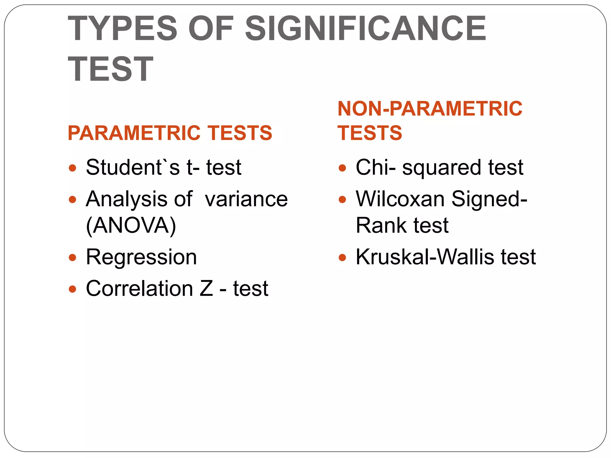Statistical tests of significance and Student`s T-Test | PPTX