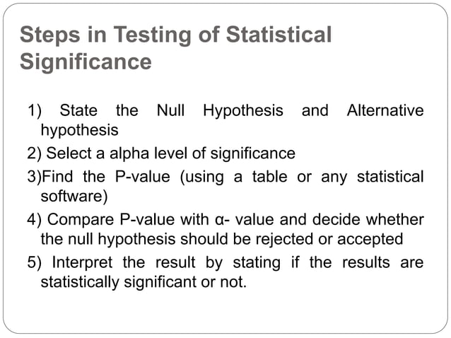 Statistical tests of significance and Student`s T-Test | PPTX ...