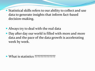 Statistical thinking | PPT