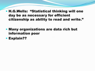 Statistical thinking | PPT