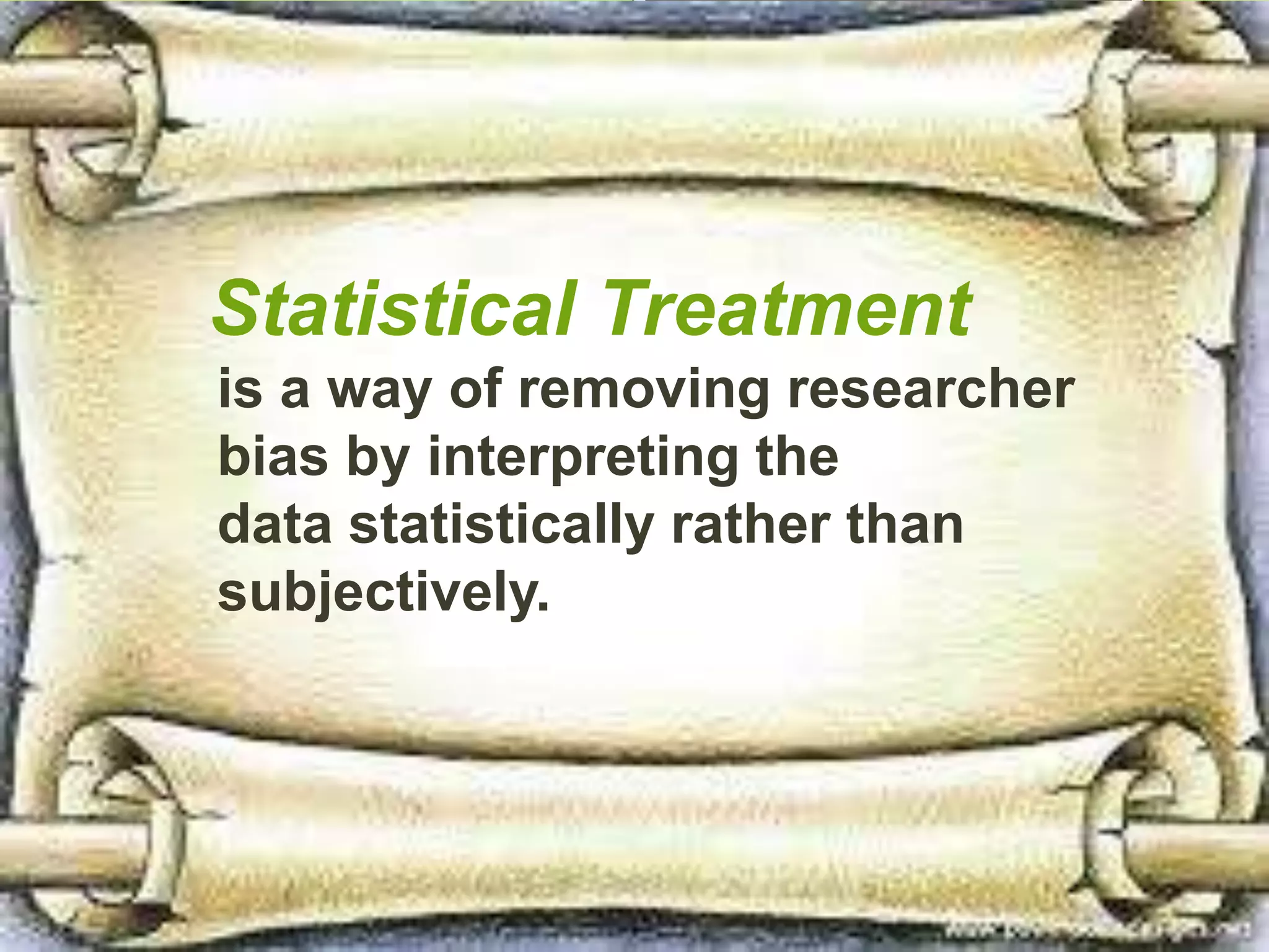 Statistical treatment and data processing copy | PPTX