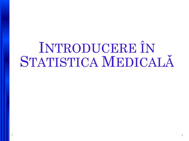 Statistica medicala curs | PDF