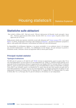 Eurostat - Statistiche sulle abitazioni | PDF | Government Support and ...