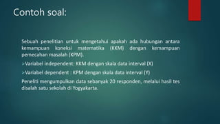 uji normalitas, uji homogen, korelasi pearson produk moment, korelasi ...