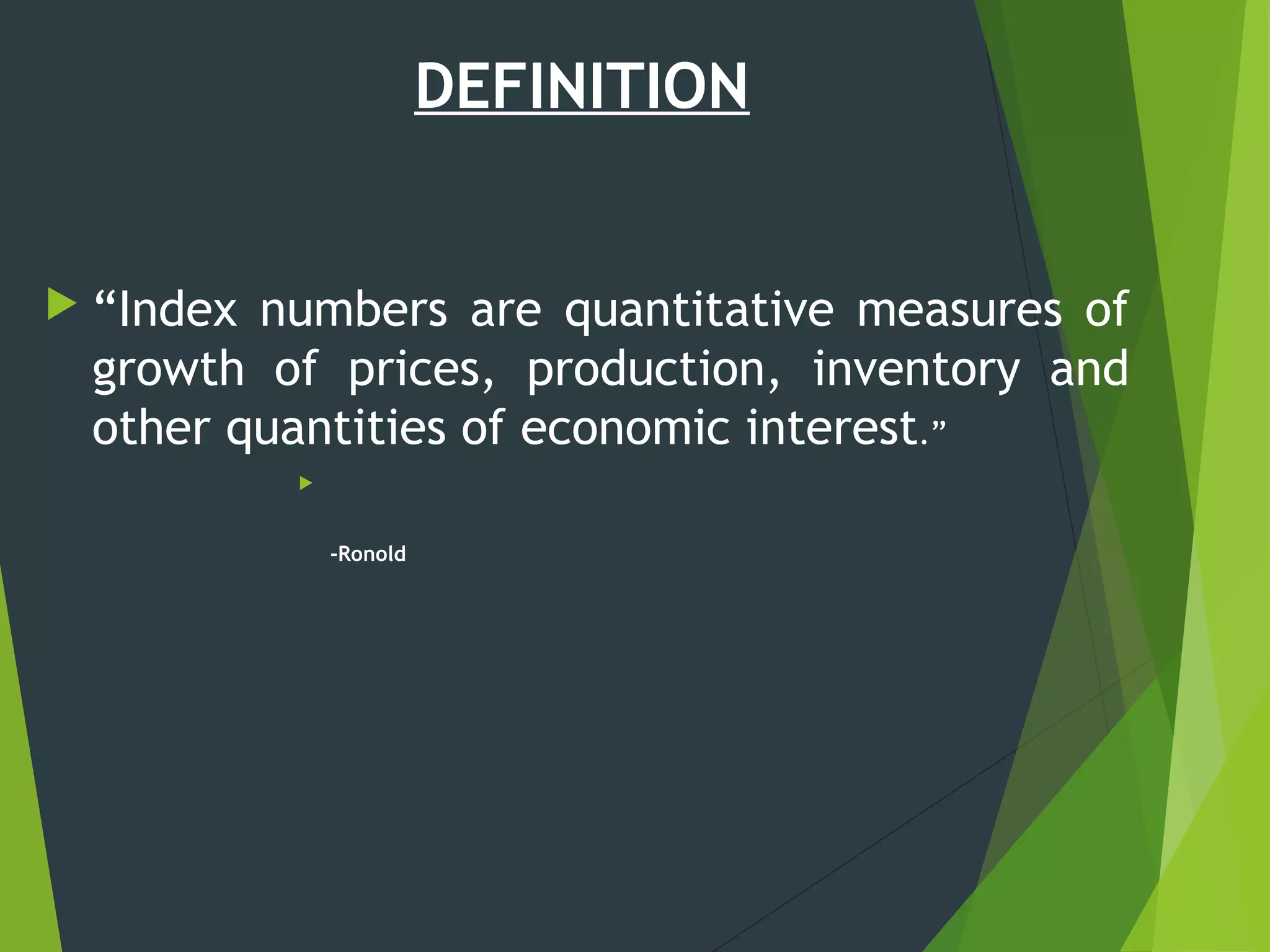 index numbers | PPT