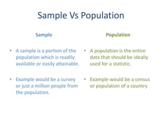 Statistics-1 : The Basics of Statistics | PPTX