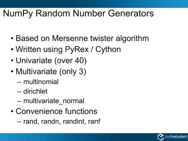 NumPy/SciPy Statistics | KEY