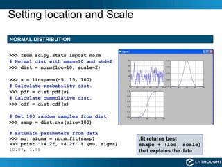NumPy/SciPy Statistics | KEY