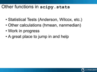 NumPy/SciPy Statistics | KEY