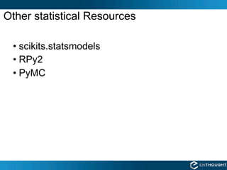 NumPy/SciPy Statistics | KEY