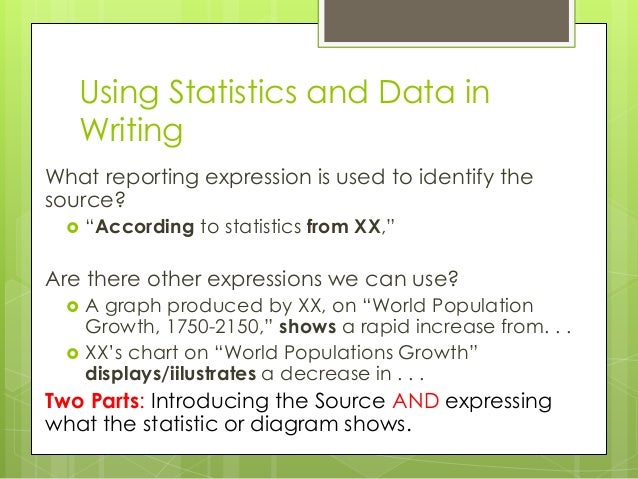 Integrating Statistics into Writing
