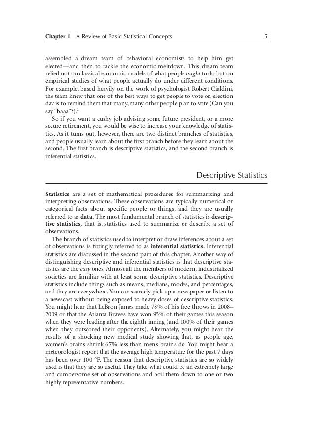 StatisticsA Review of Basic Statistical Concepts