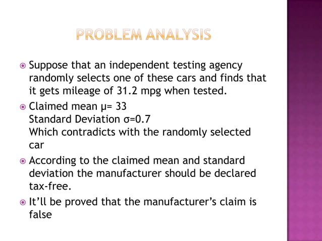 Statistical Problem Analysis | PPTX