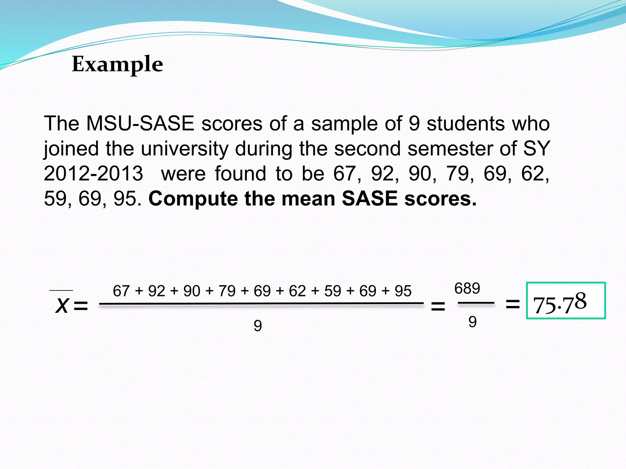 Measure of Central Tendency | PPTX