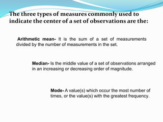 Measure of Central Tendency | PPTX