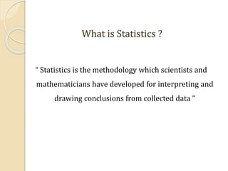 Basic Statistics & Data Analysis | PPTX