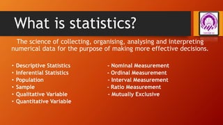 Basic concepts of Statistics & Probability | PPTX