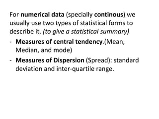 Introduction to medical statistics | PPTX