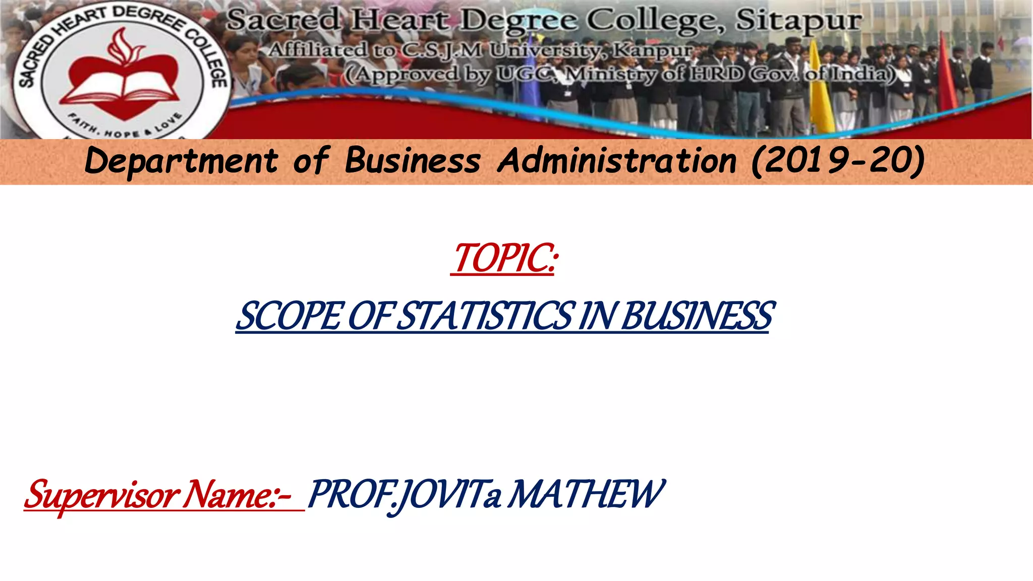 Scope Of Statistics In Business | PPTX