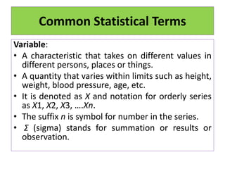 Statistics and its application | PPTX