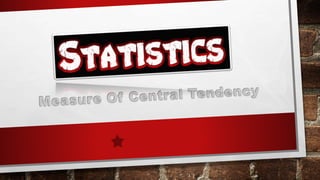 Statistics Class 9 | PPTX