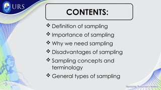 STATISTICS -SAMPLING TECHNIQUES ....pptx | Science